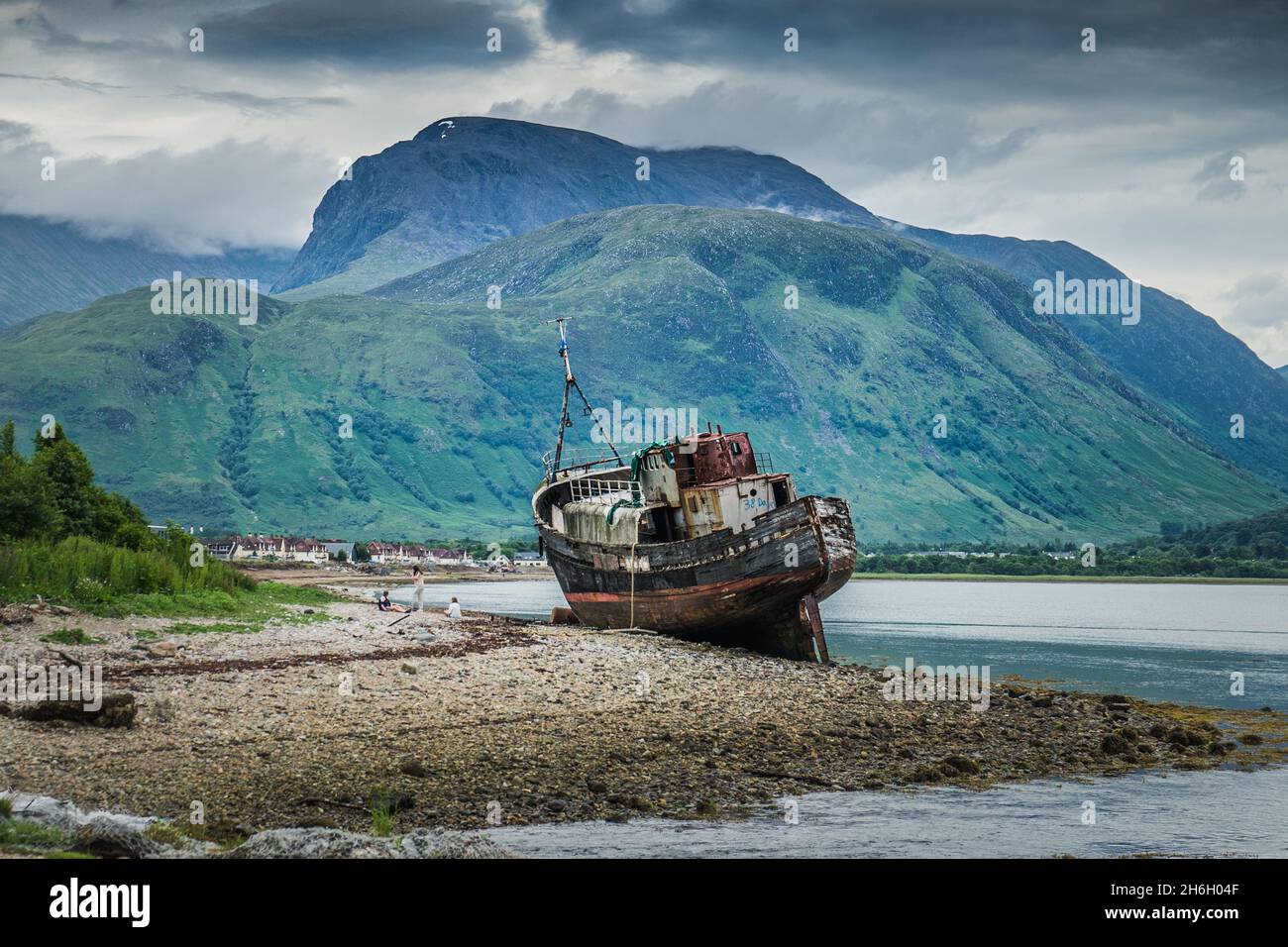 Corpach shipwreck fort william Stock Photo - Alamy