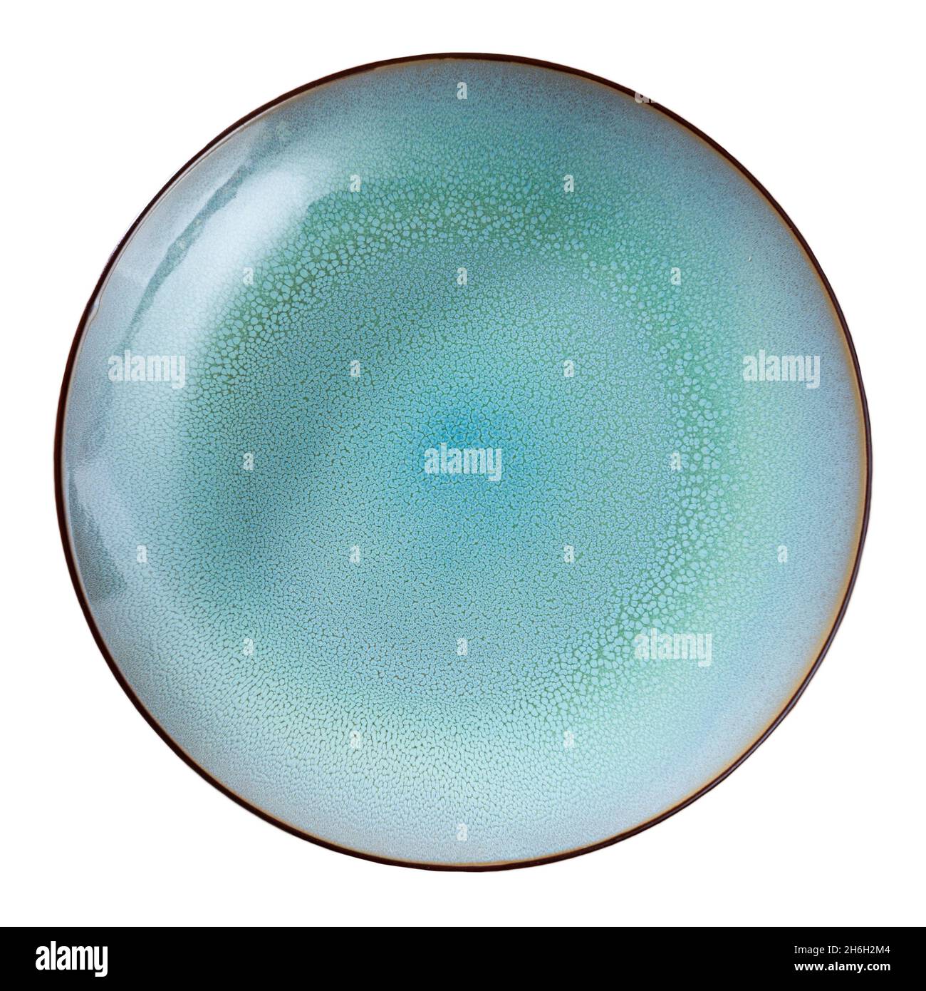 Blue empty ceramic round Cut Out Stock Images & Pictures - Alamy