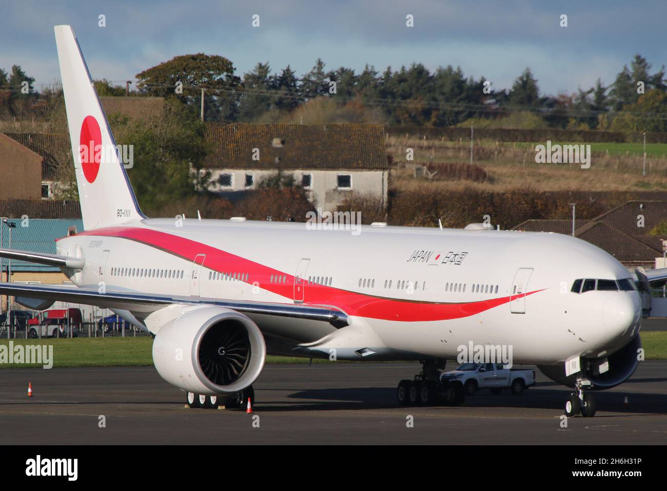 80-1111, a Boeing 777-3SB(ER) operated by the Japan Air Self Defence ...