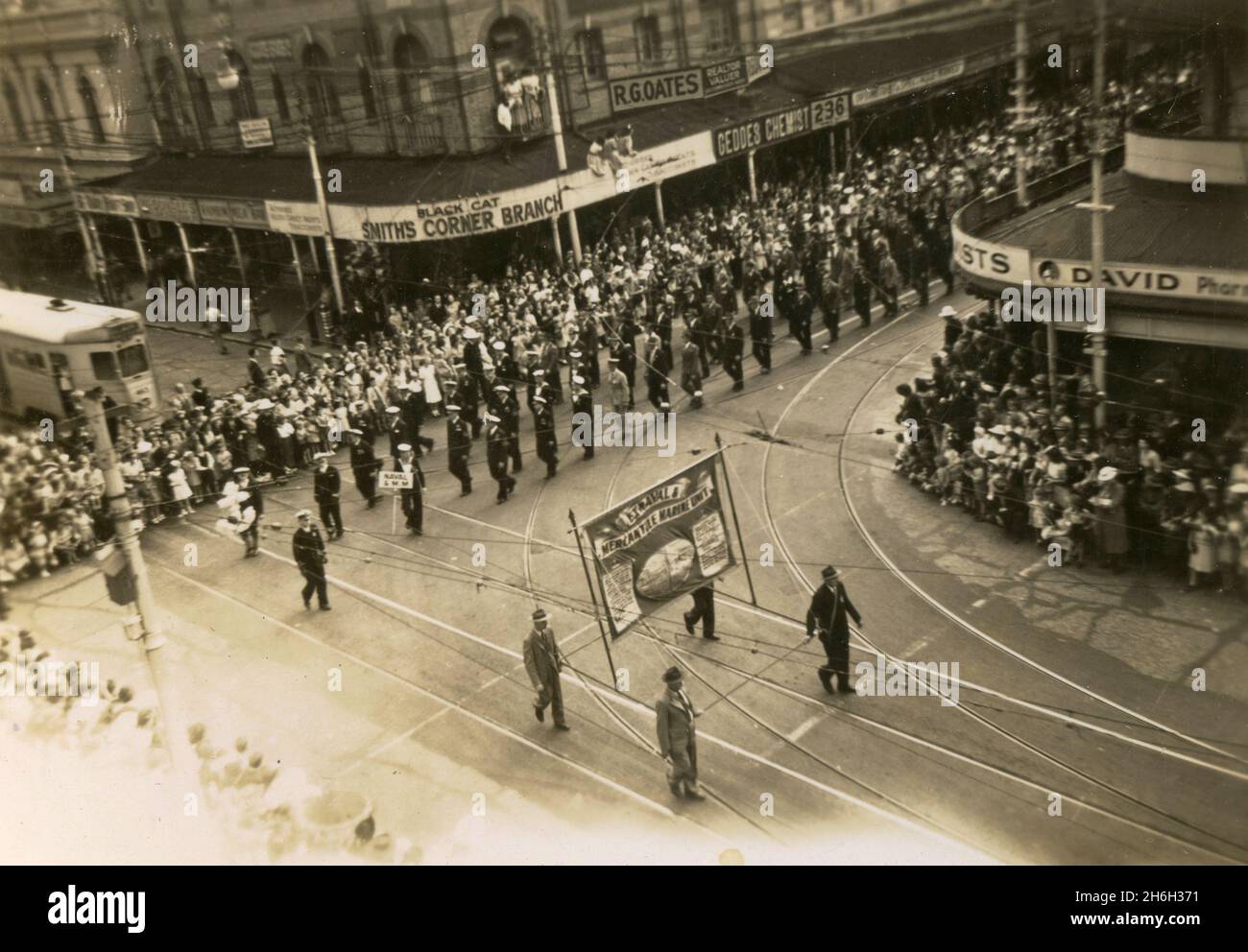 Part of the VIctory Parade at the end of World War Two in Brisbane ...