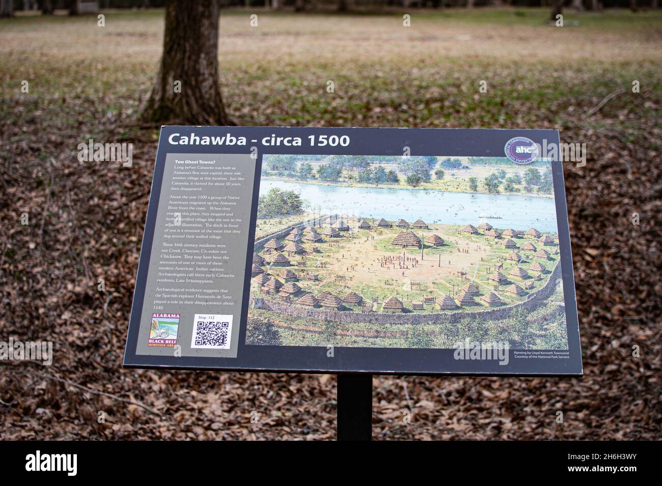 Orrville, Alabama, USA - Jan. 26, 2021: Informational sign regarding ...