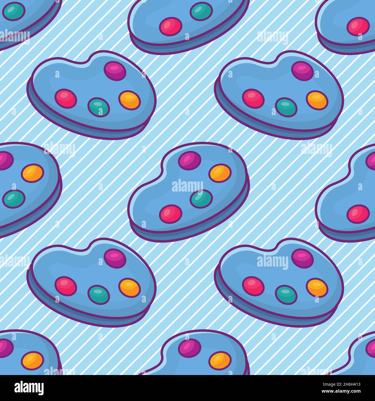paint palette seamless pattern vector illustration Stock Vector Image ...