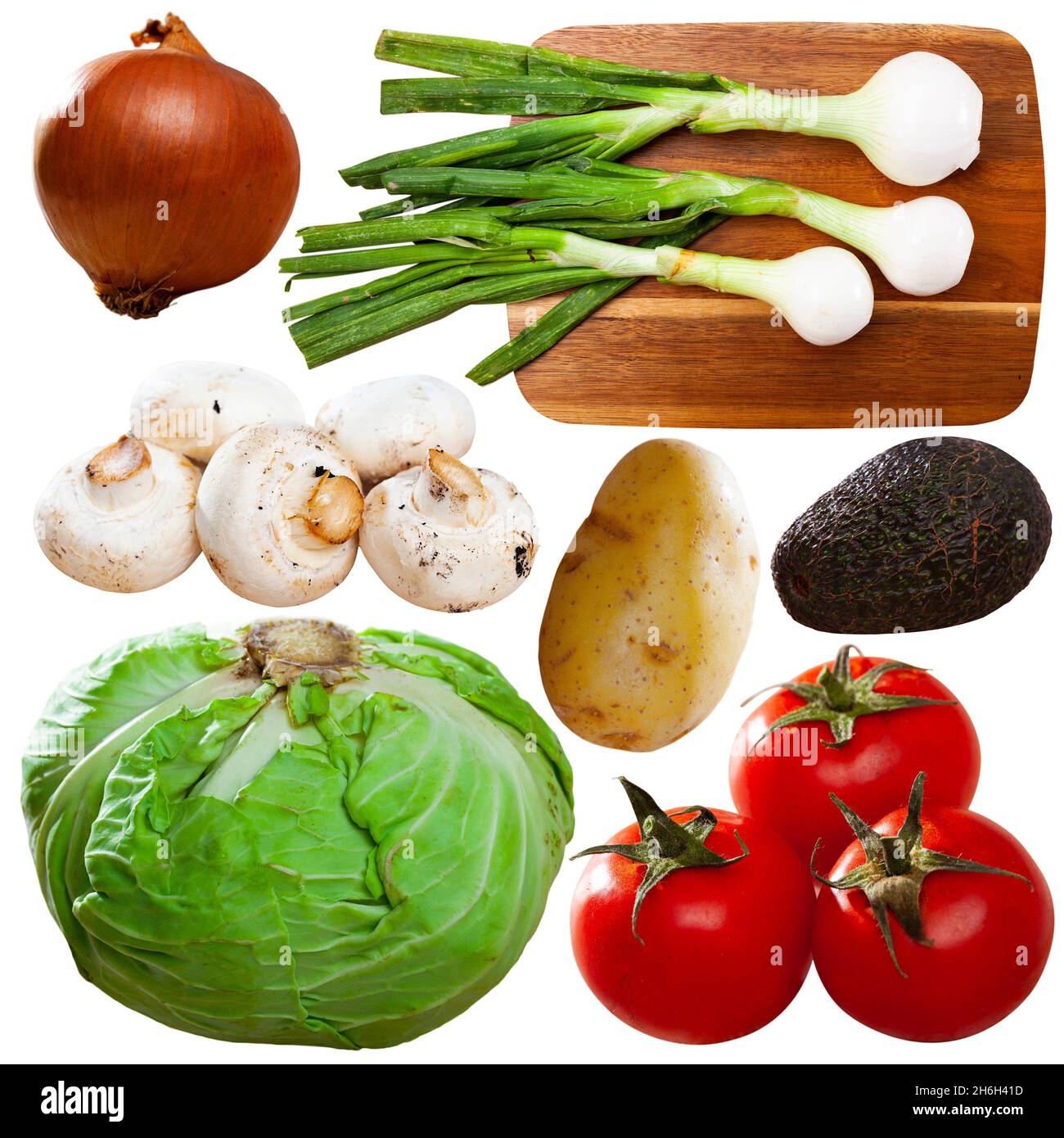 Many different types of vegetables over white background Stock Photo ...