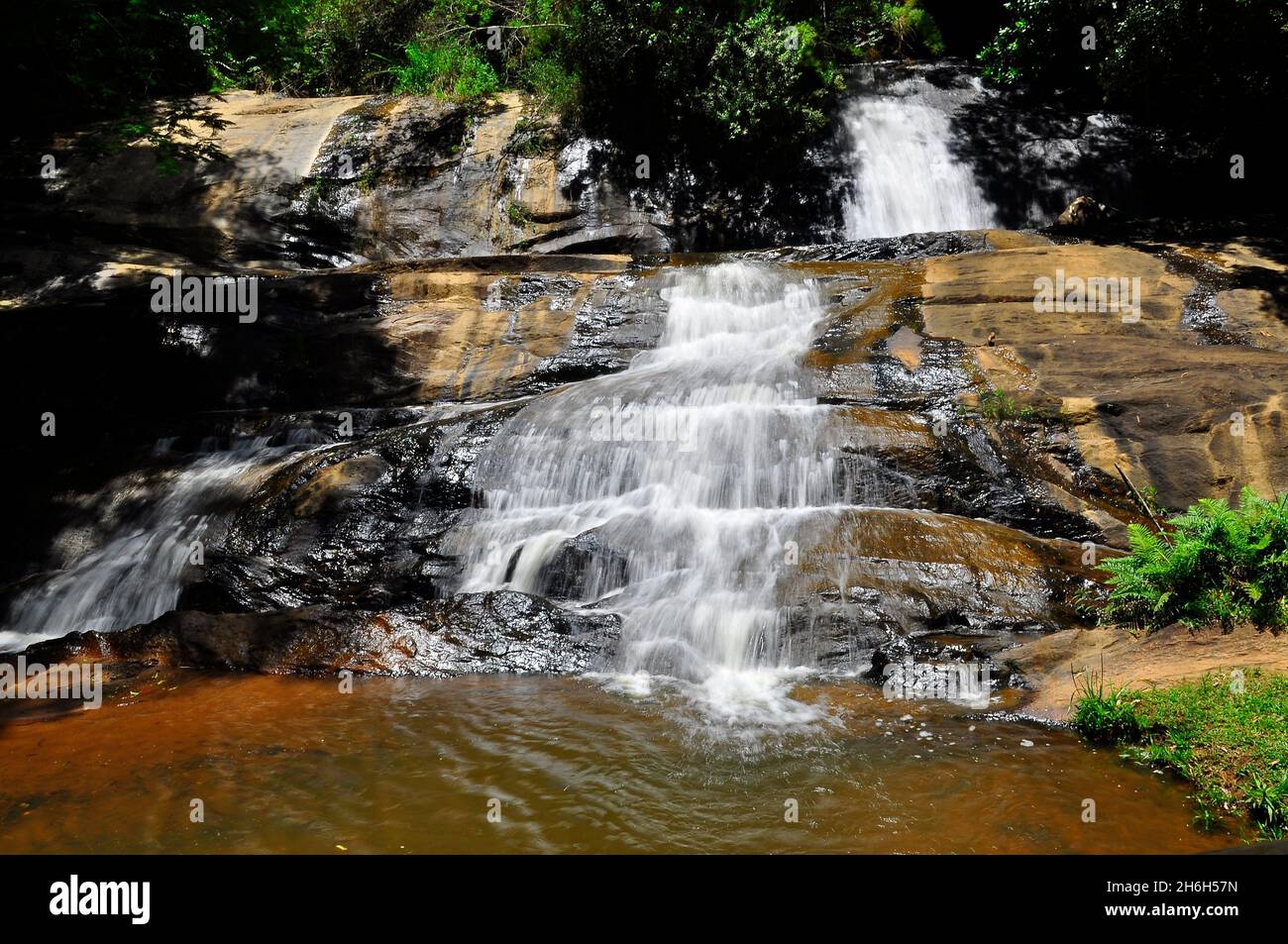 Waterfall at Cunha a popular tourist destination at São Paulo estate ...