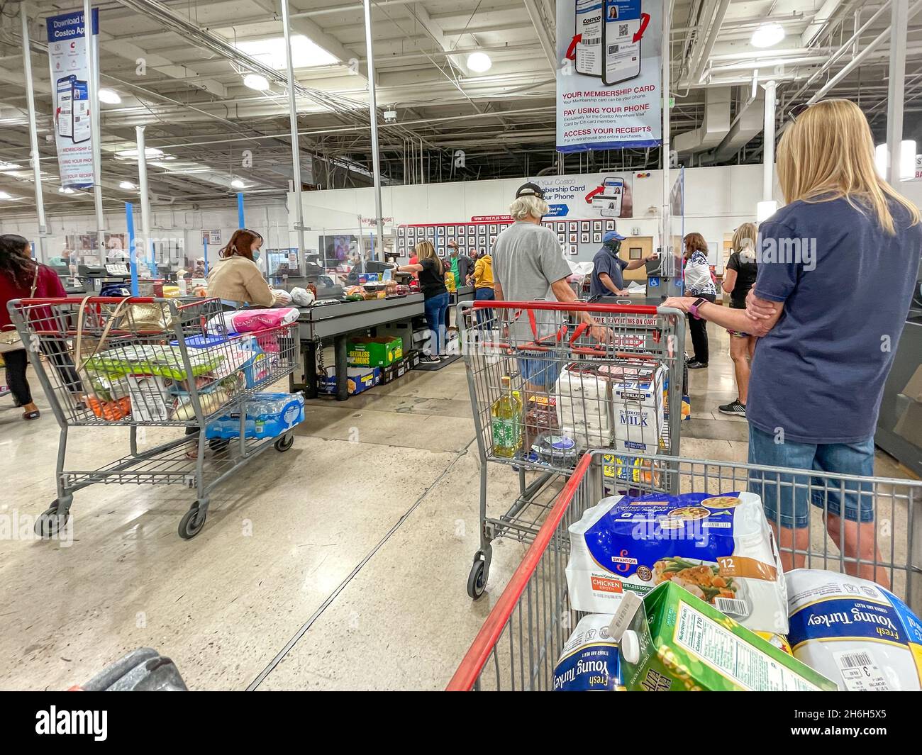 Shopaholic spending money at Costco Stock Photo - Alamy