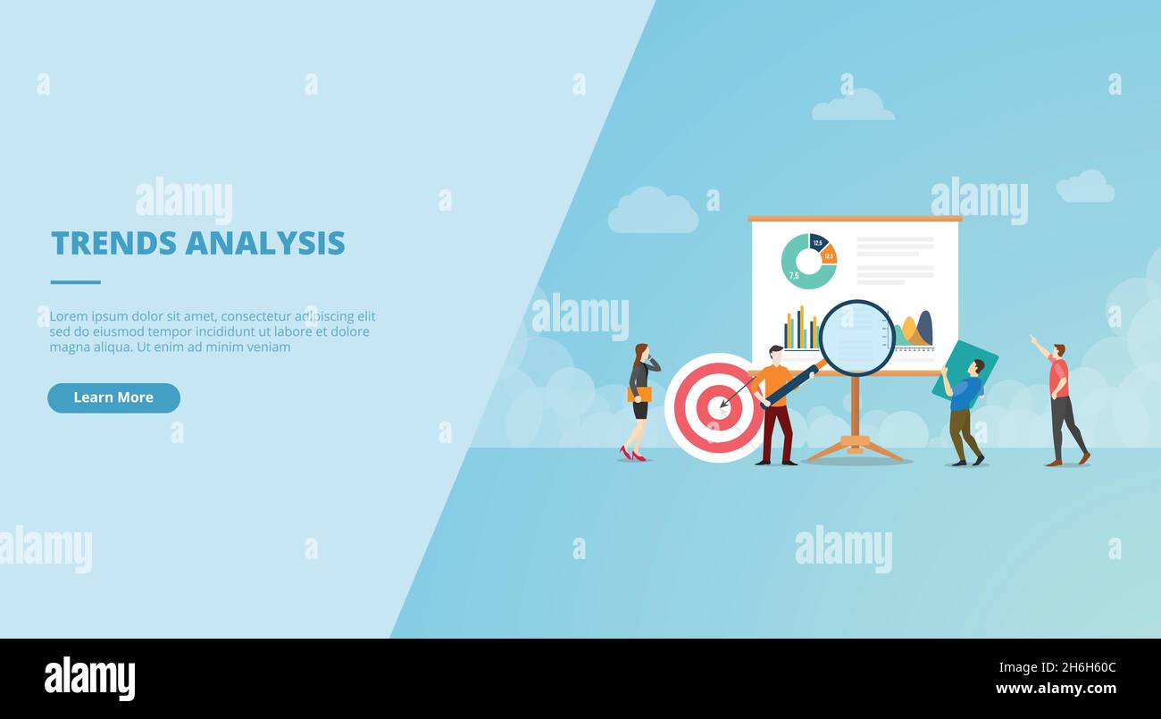 trends analysis concept for website landing homepage template banner or ...