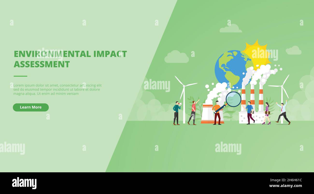 eia environmental impact analysis concept for website landing homepage ...