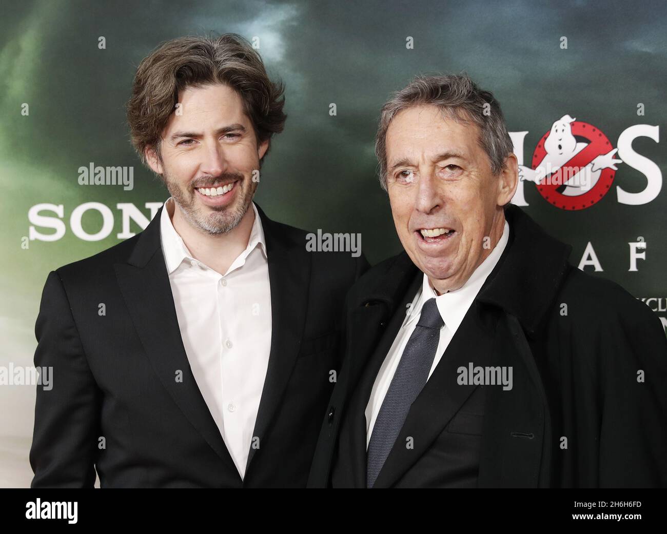 New York, United States. 15th Nov, 2021. Jason Reitman and Ivan Reitman ...