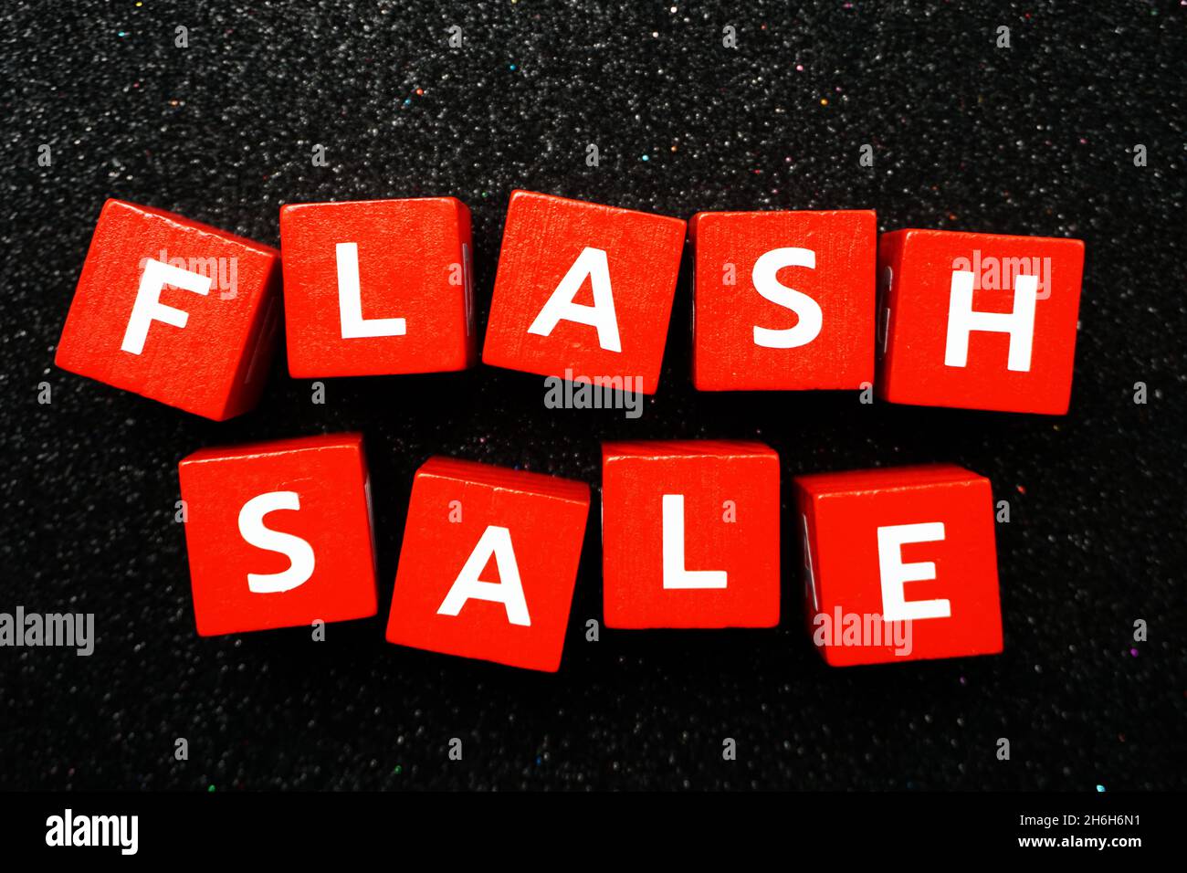 Flash Sale alphabet letter on black glitter background Stock Photo - Alamy