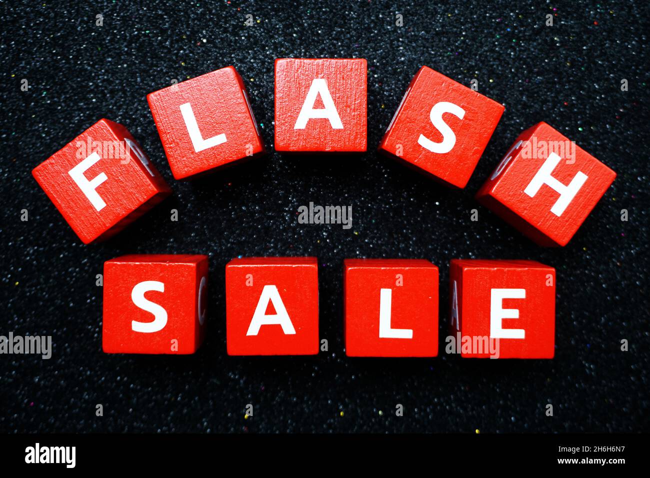 Flash Sale alphabet letter on black glitter background Stock Photo - Alamy