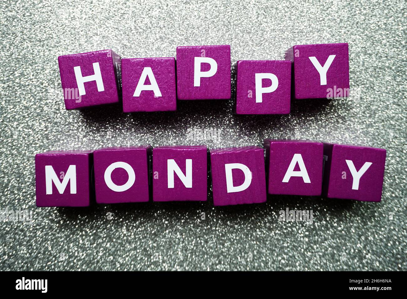 Happy Monday alphabet letter on glitter background Stock Photo - Alamy