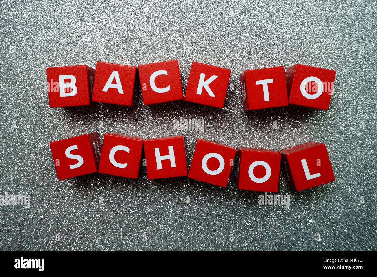 Back to School alphabet letter with space copy Stock Photo - Alamy
