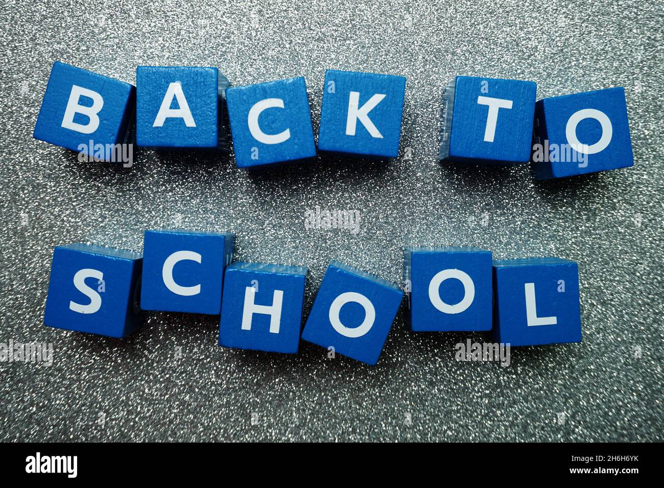 Back to School alphabet letter with space copy Stock Photo - Alamy