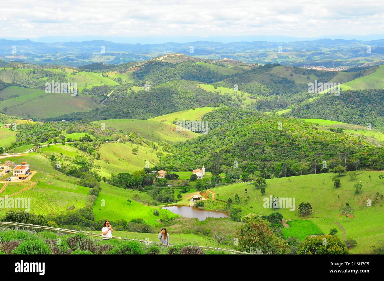 Rolling hills at Cunha a hill station at São Paulo estate, Brazil Stock ...