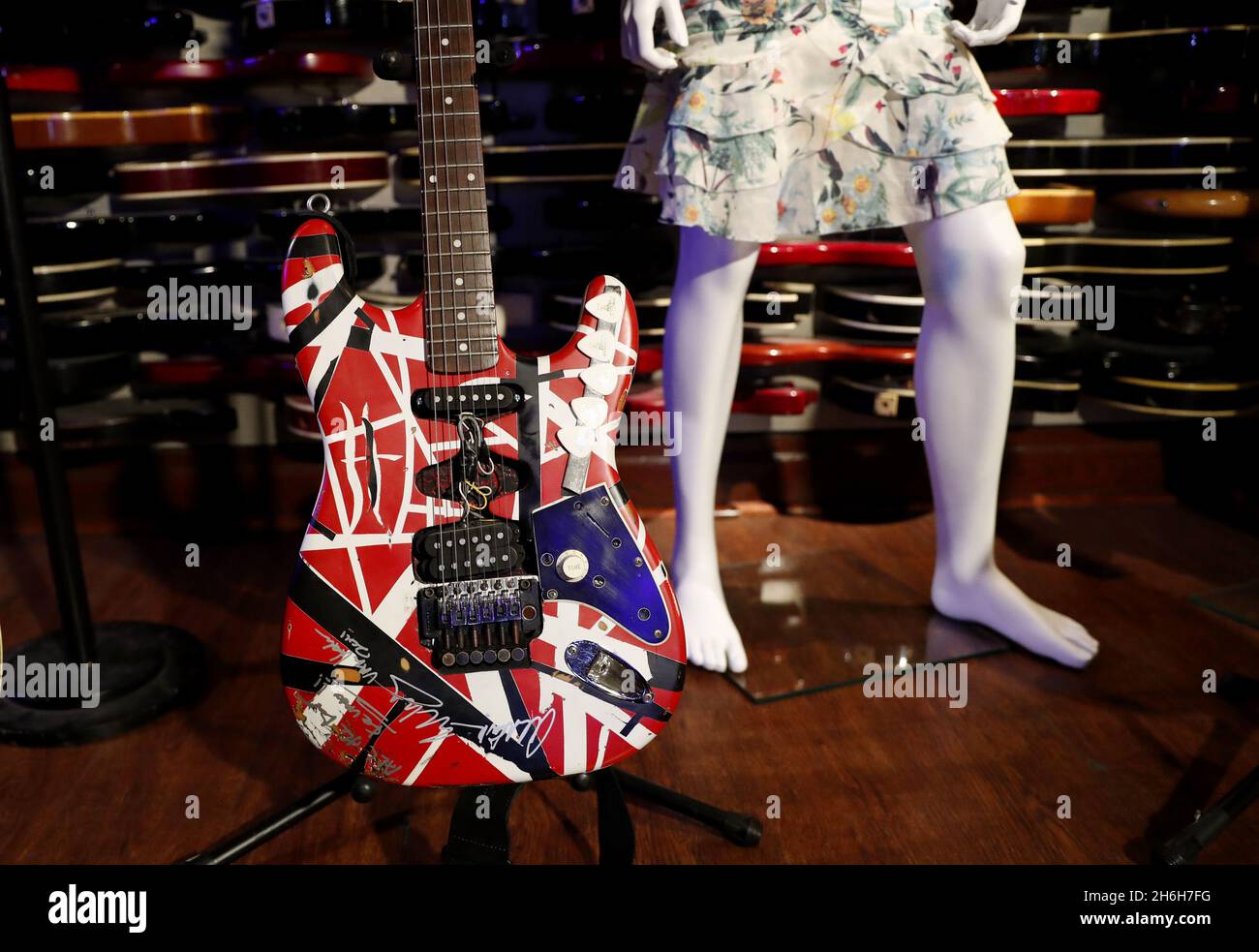 New York, United States. 15th Nov, 2021. Eddie Van Halen's signed ...