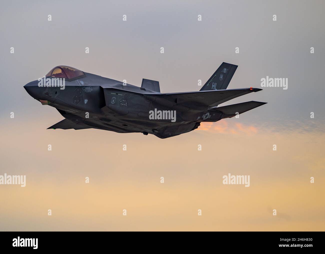 Maj. Kristin Wolfe, F-35A Lightning II Demonstration Team pilot and commander, takes off from ...