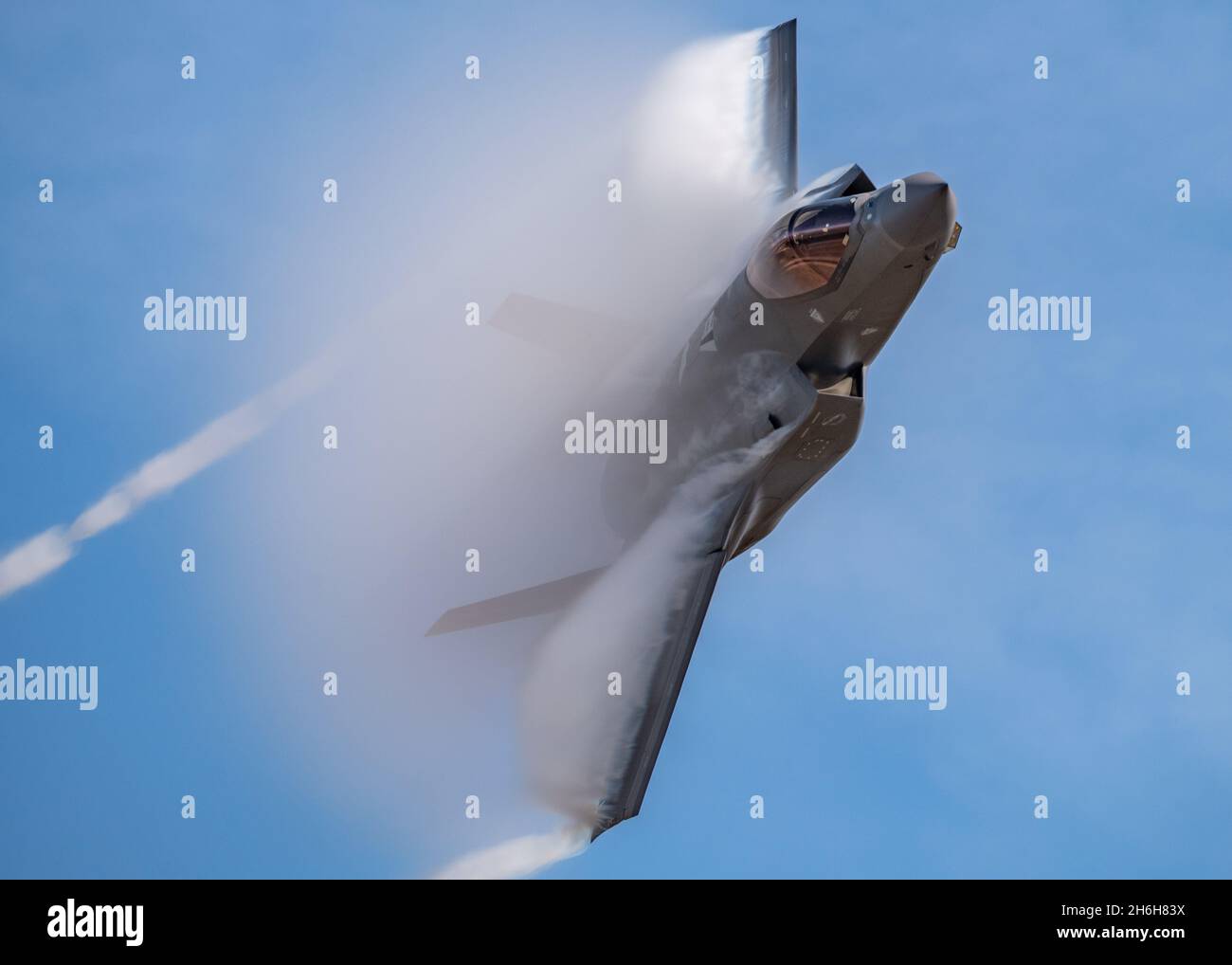 Maj. Kristin Wolfe, F-35A Lightning II Demonstration Team pilot and commander, performs the ...