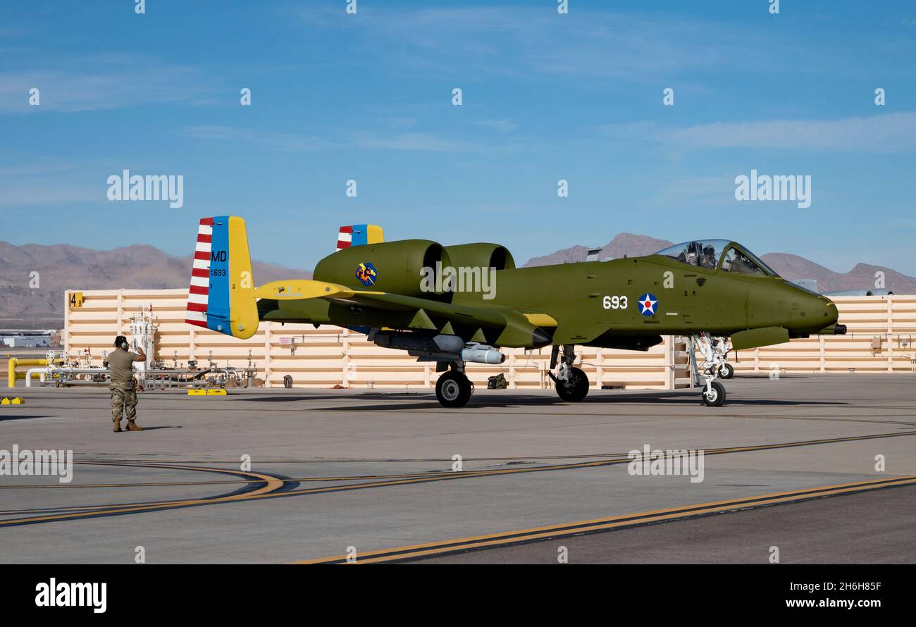 An A-10 Thunderbolt II, assigned to the 175th Wing, Warfield Air ...