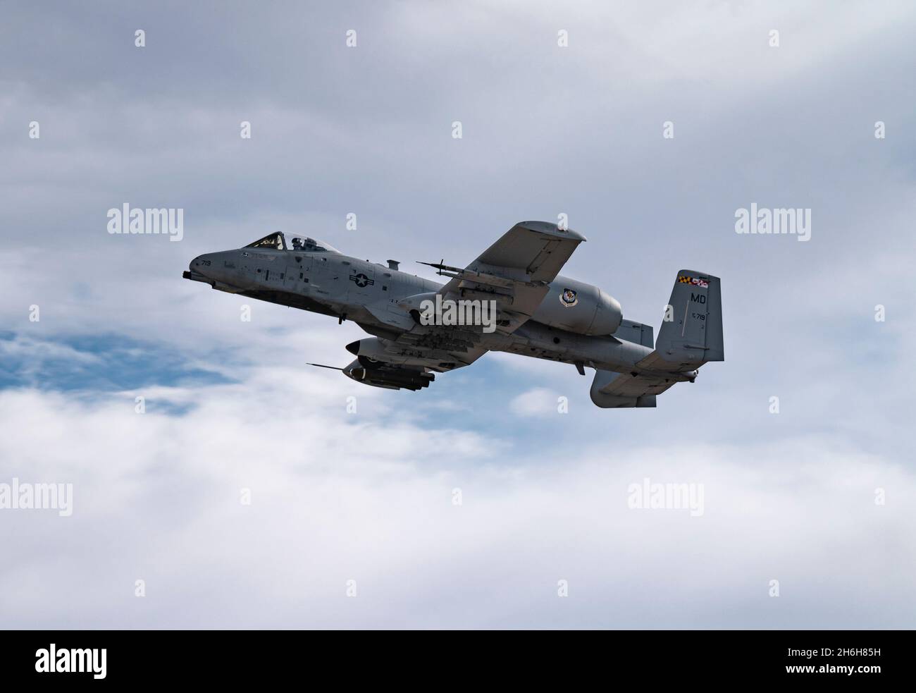 An A-10 Thunderbolt II, assigned to the 175th Wing, Warfield Air ...