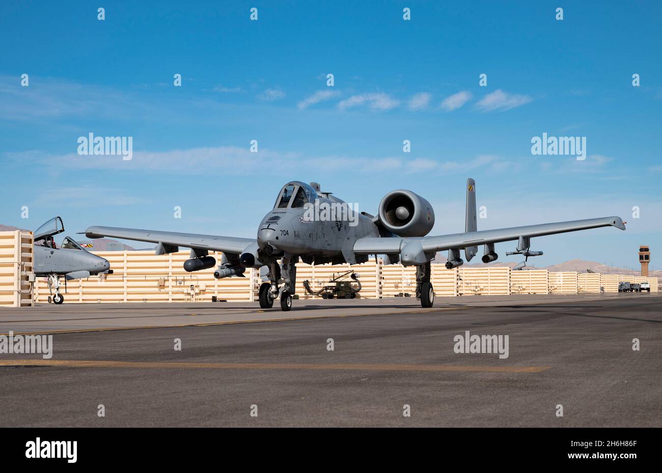 An A-10 Thunderbolt II, assigned to the 175th Wing, Warfield Air ...