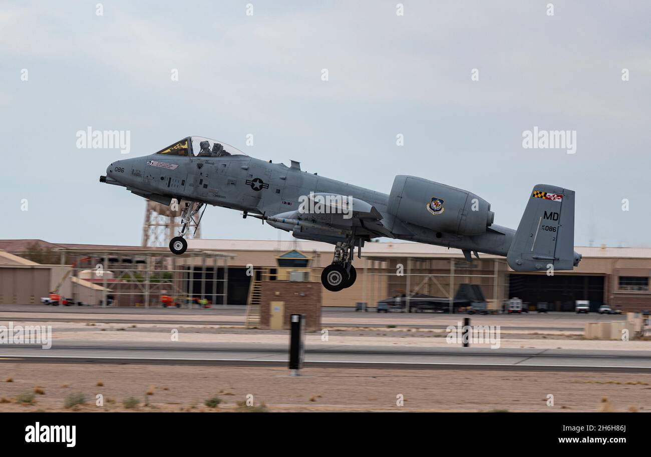 An A-10 Thunderbolt II, assigned to the 175th Wing, Warfield Air ...
