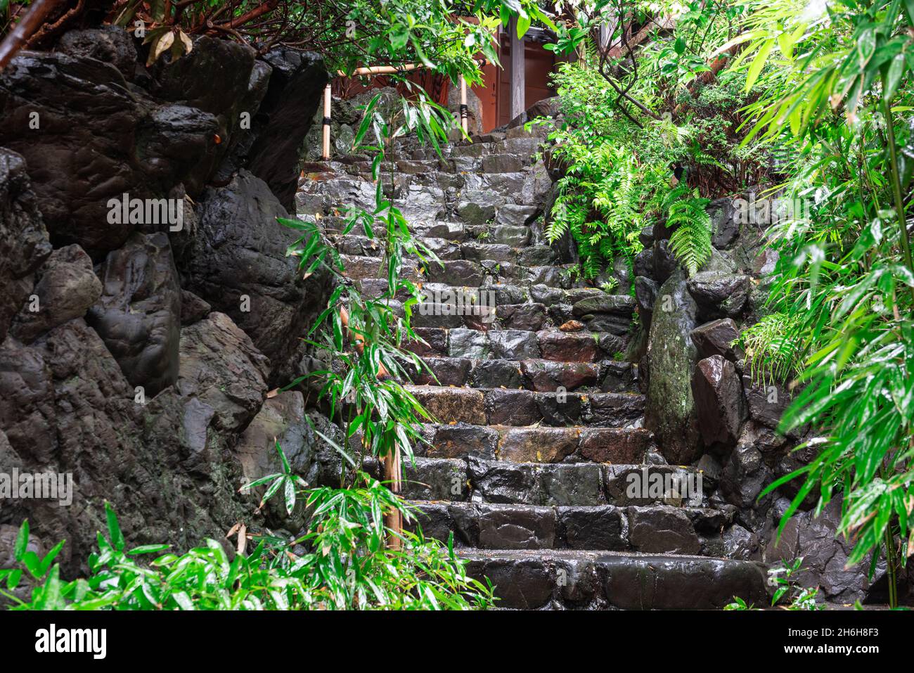 Hidden stone steps in kyoto, Japan Stock Photo - Alamy