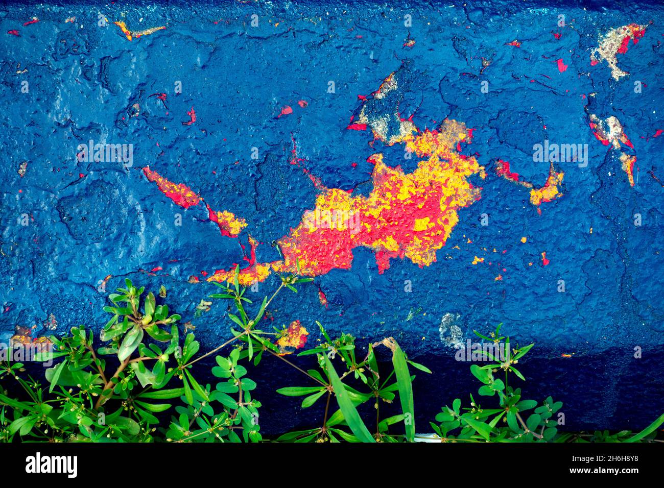 Painted rock with an interesting texture. Minneapolis Minnesota MN USA ...