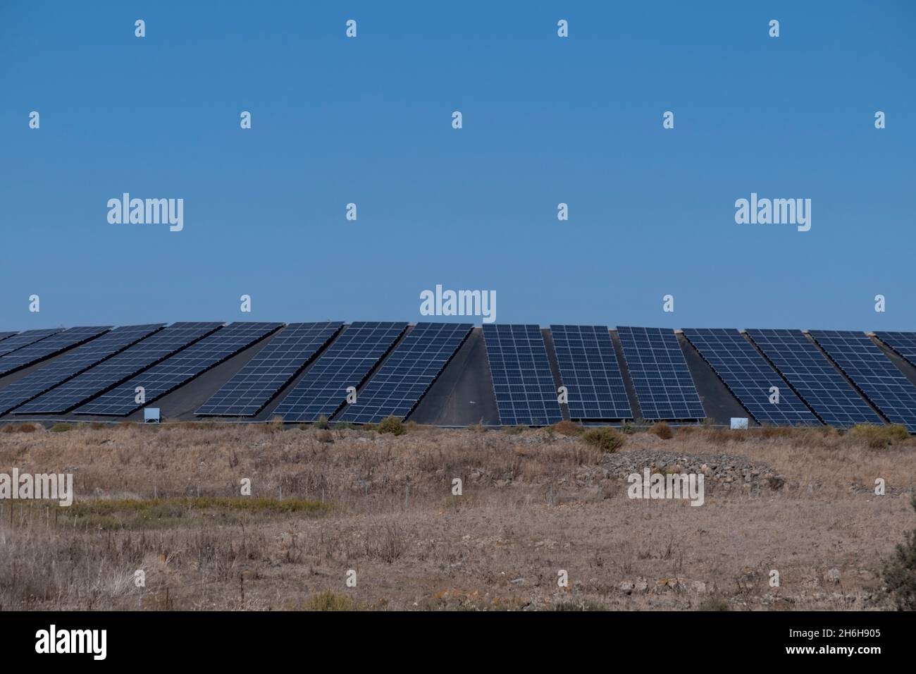 Solar panels in the Golan Heights Israel Stock Photo - Alamy
