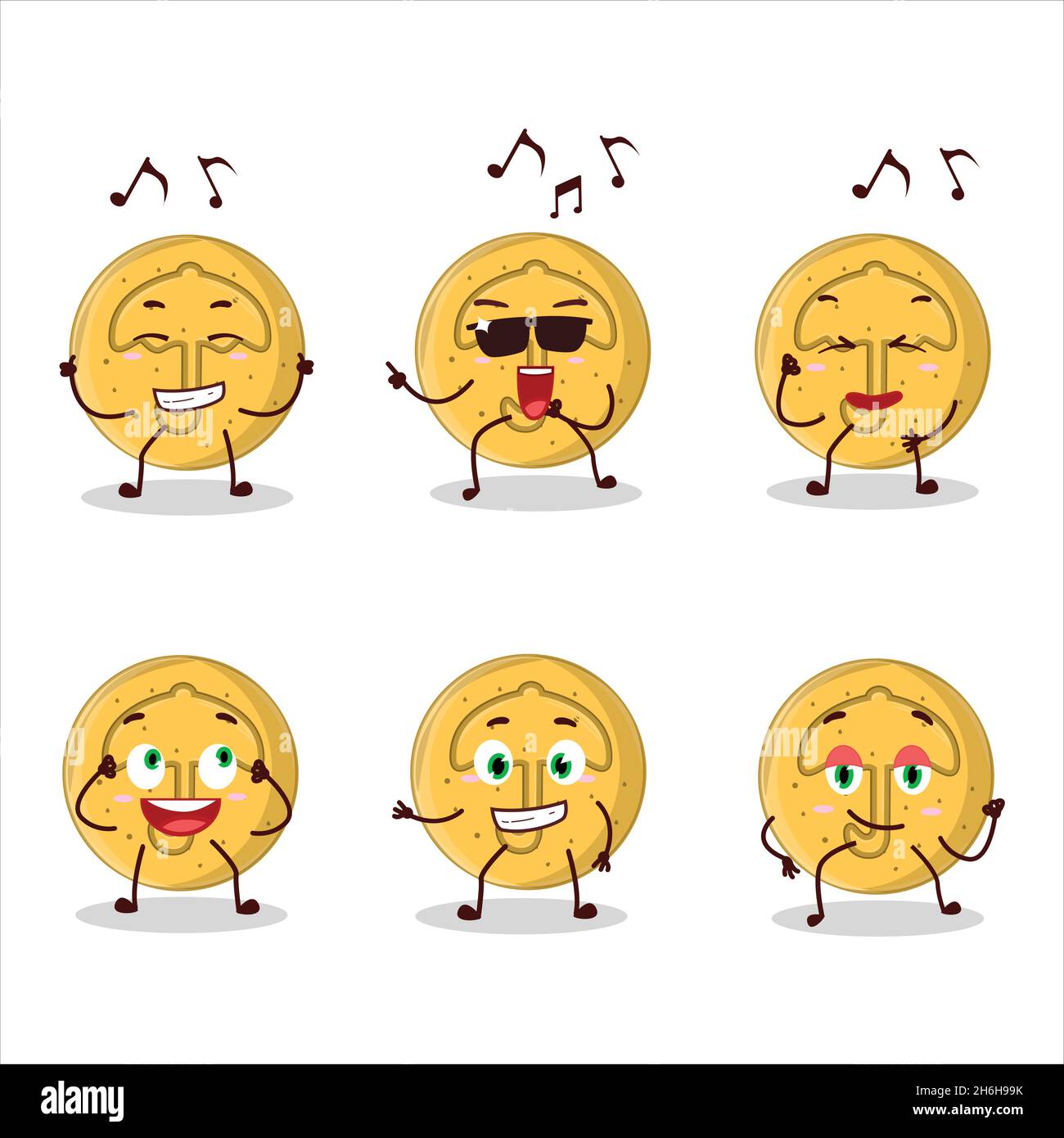 An image of dalgona candy umbrella dancer cartoon character enjoying ...