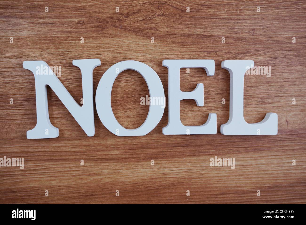 Noel Word alphabet letters with space copy on wooden background Stock ...
