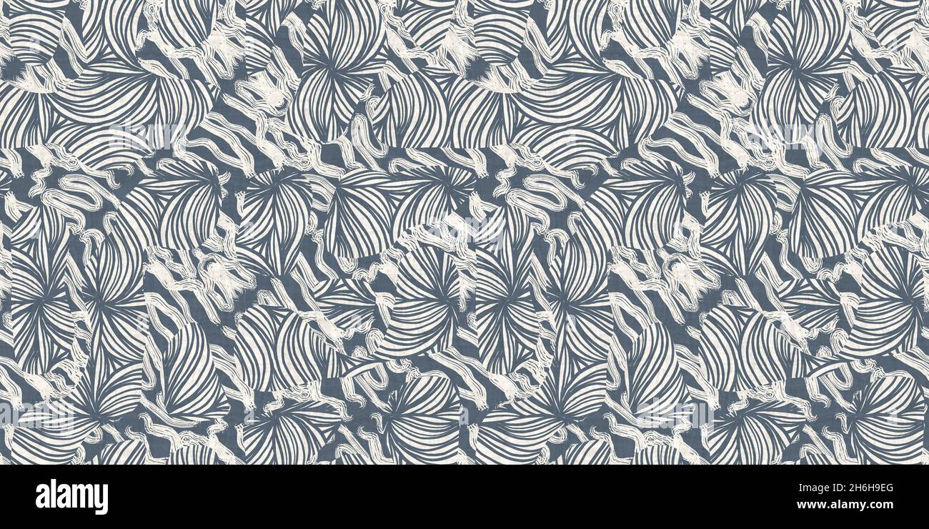 Seamless two tone hand drawn brushed effect pattern border swatch Stock ...