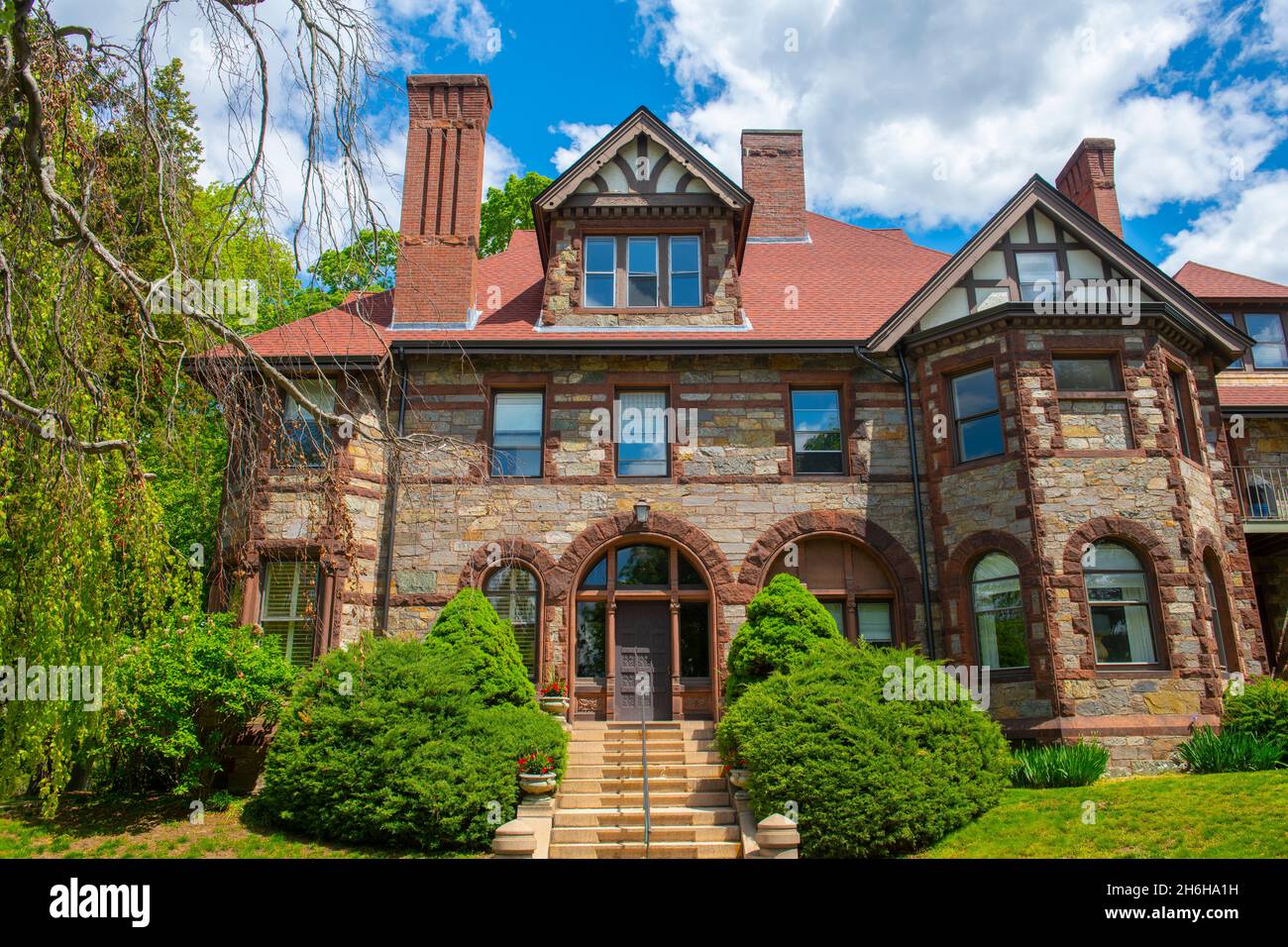 Prescott Estate is a historic house with Medieval Revival built in 1885 ...