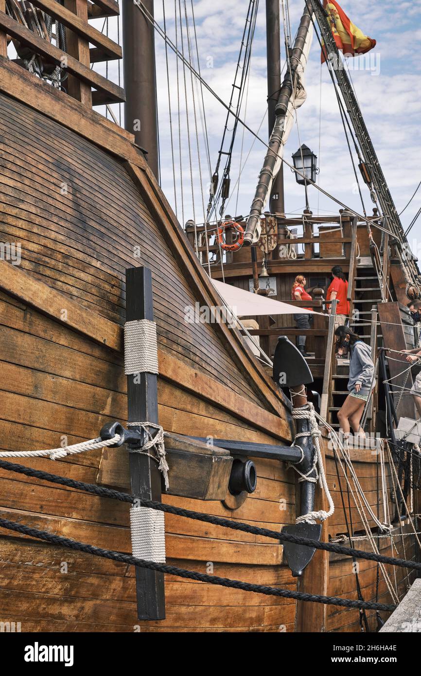 The Nao Santa Maria, a 15th-century replica of Christopher Columbus ...