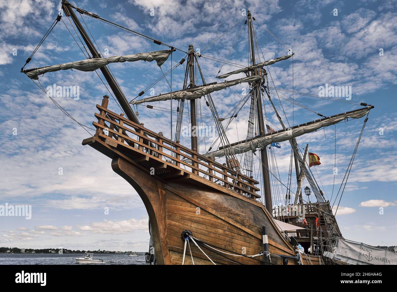 The Nao Santa Maria, a 15th-century replica of Christopher Columbus ...