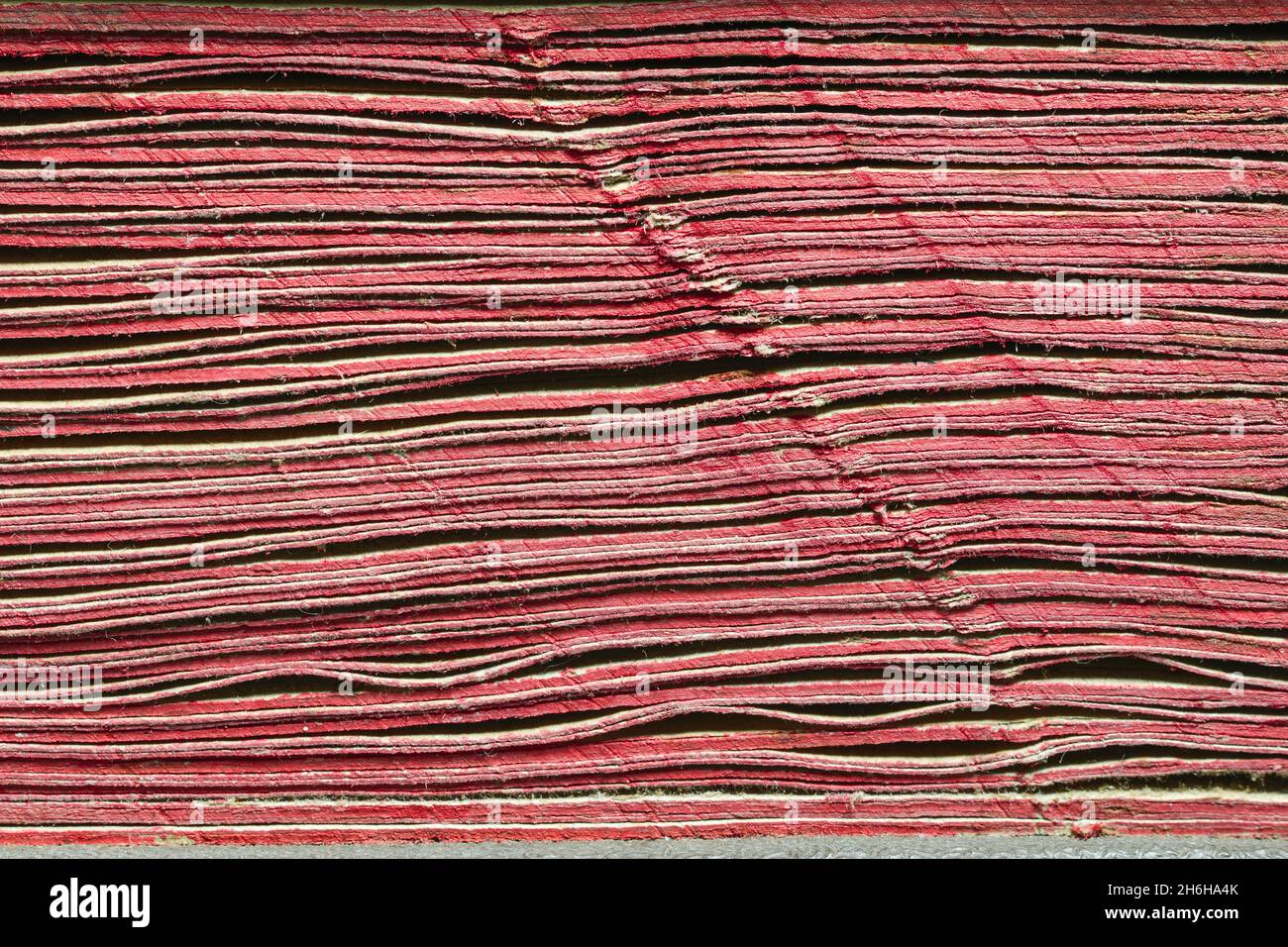 stack of red color vintage album pages detailed background Stock Photo ...