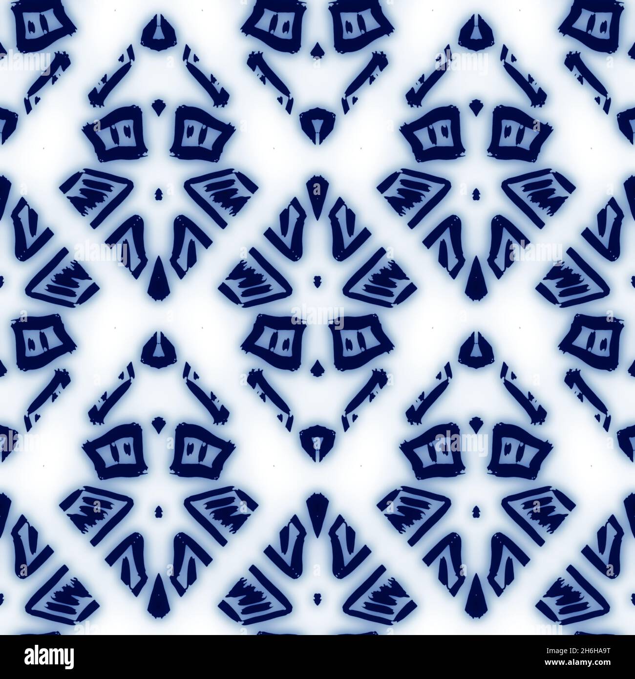 Seamless blue and white ceramic tile ornate damask pattern for surface ...