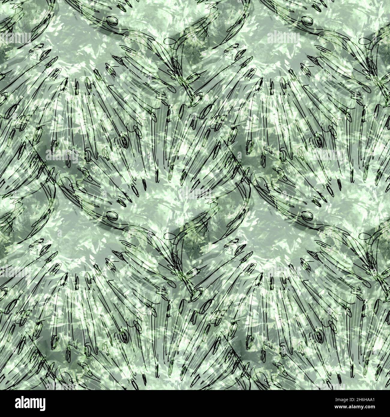 Forest green jungle nature texture. Seamless foliage leaf 2 tone design ...