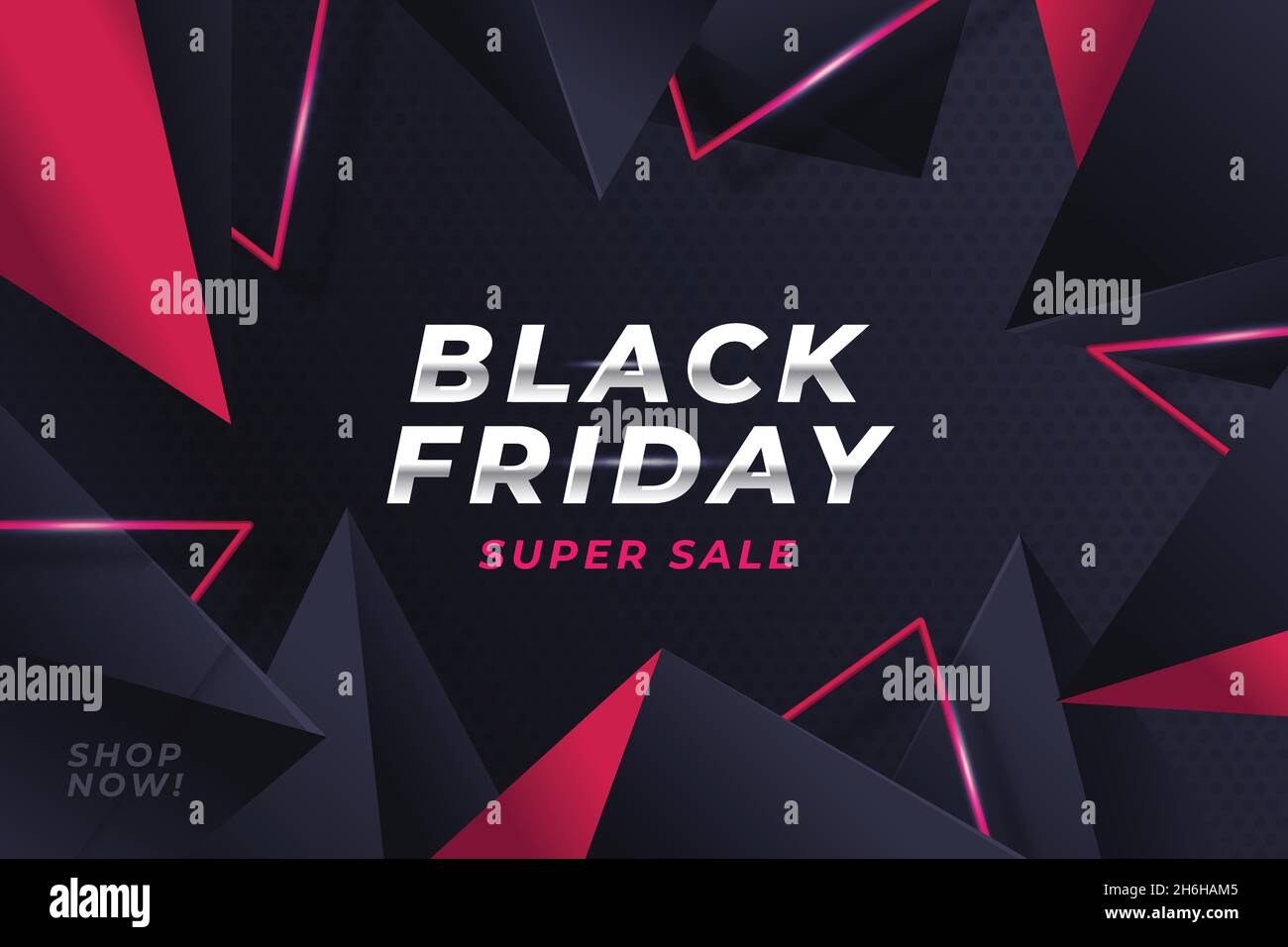 realistic polygonal black friday background vector design illustration ...
