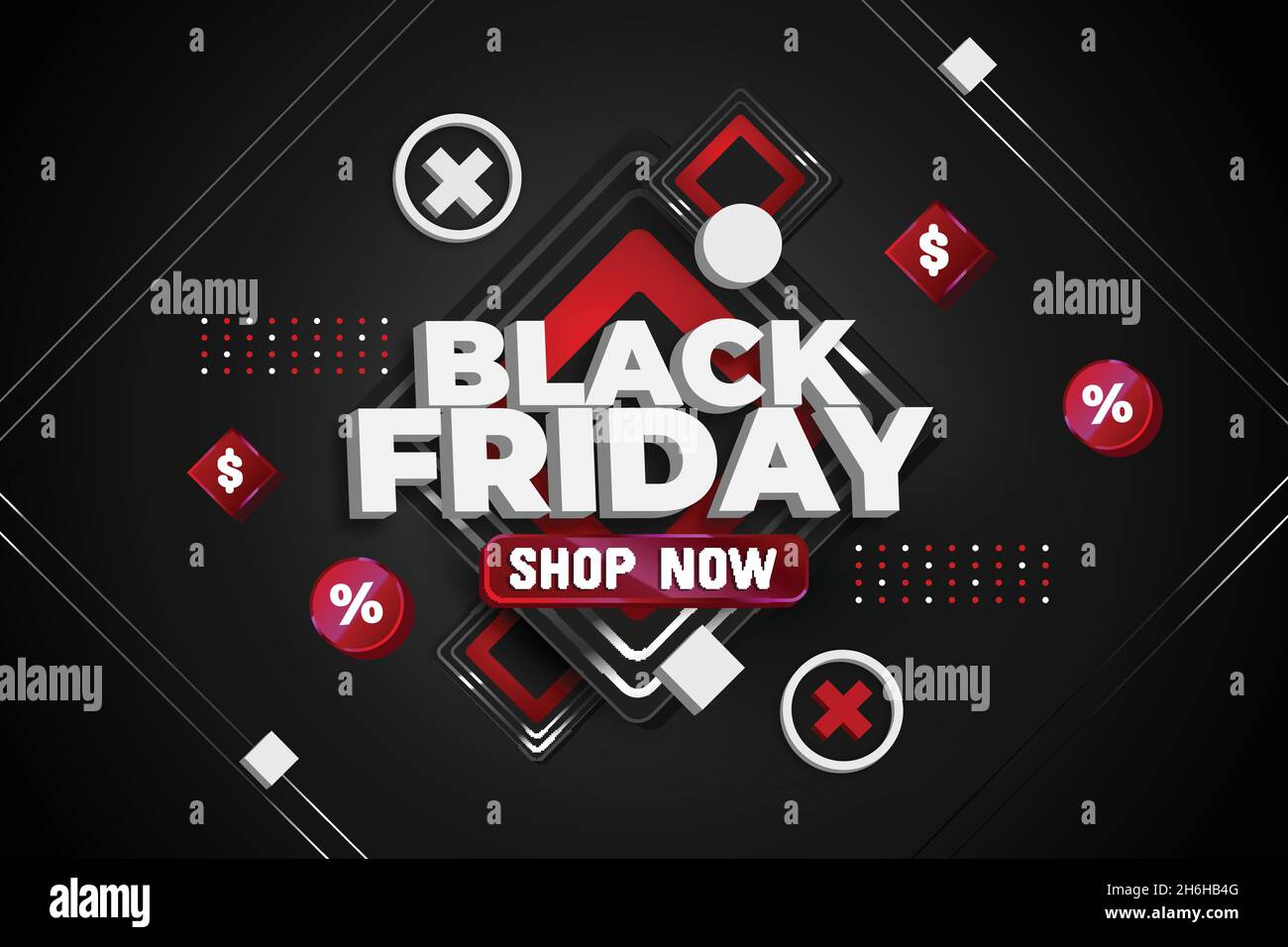 realistic geometric black friday background vector design illustration ...