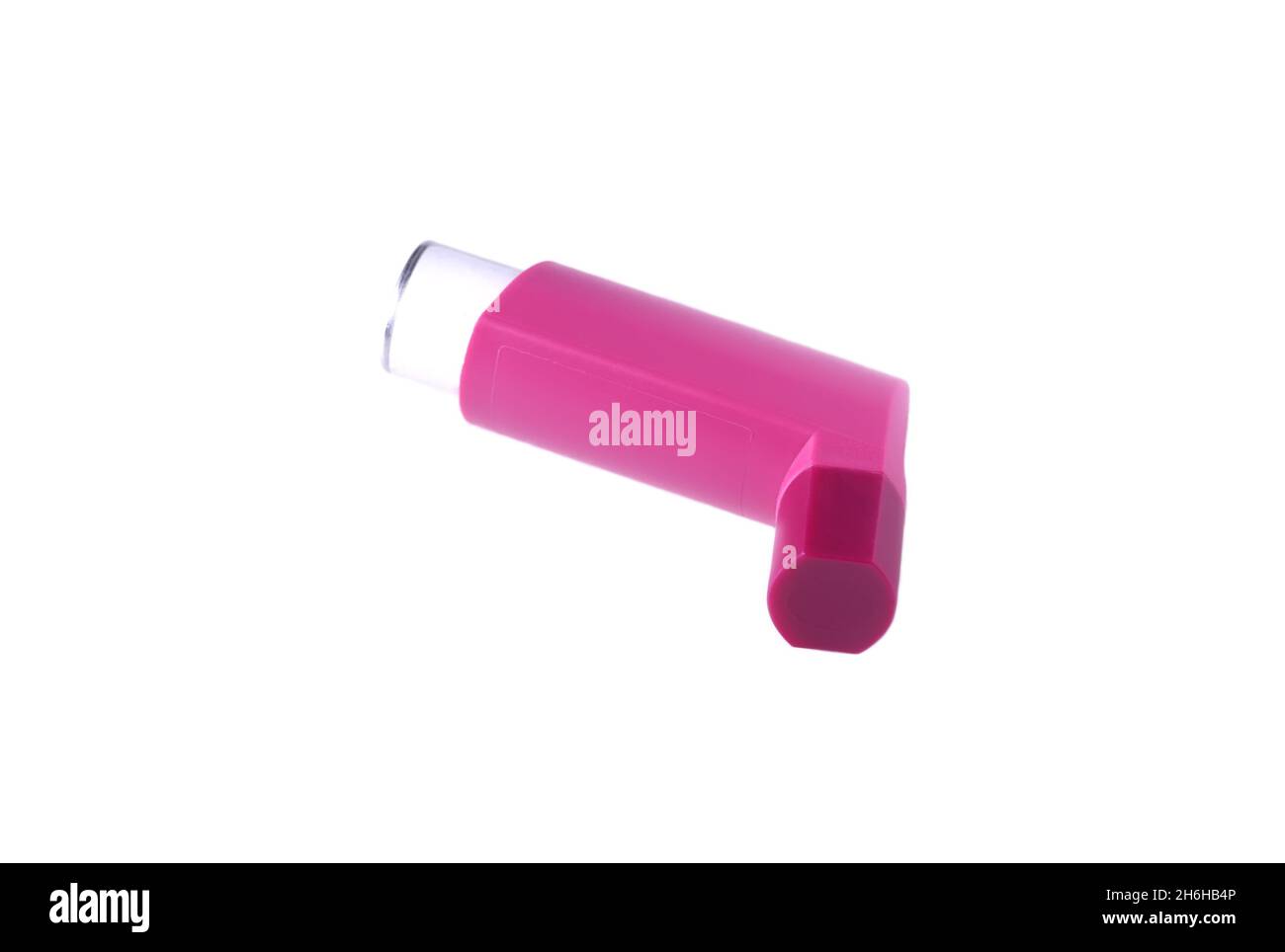 Medicine spray for treating asthma isolated on white Stock Photo - Alamy