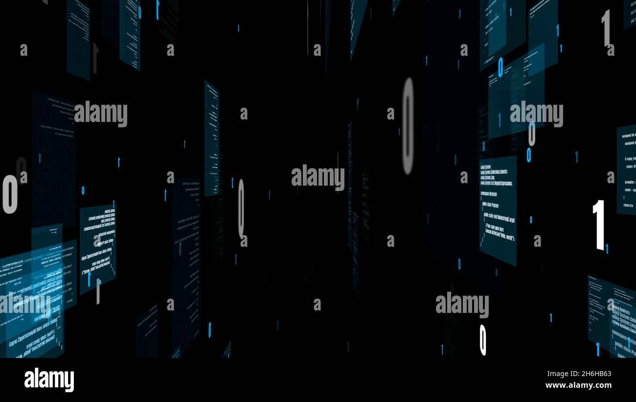 Visionary programming and coding of future software . 3D rendering computer graphic Stock Photo ...