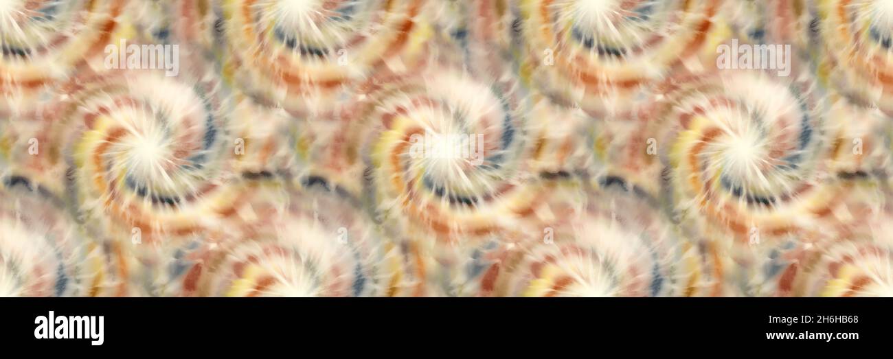 Seamless funky 1970s tie dye border motif pattern for surface design ...