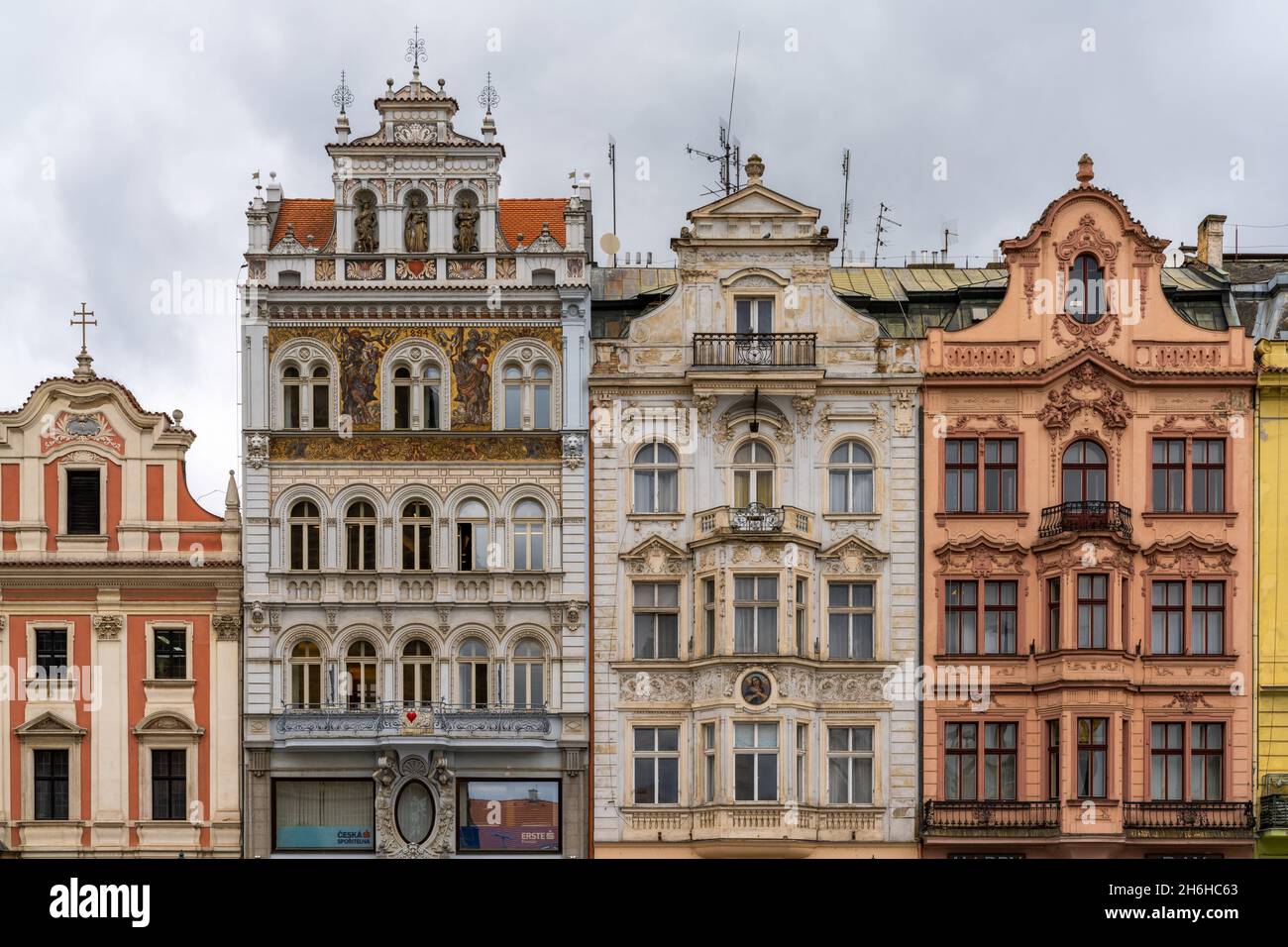 Plzen, Czech Republic - 24 September, 2021: colorful historic old ...