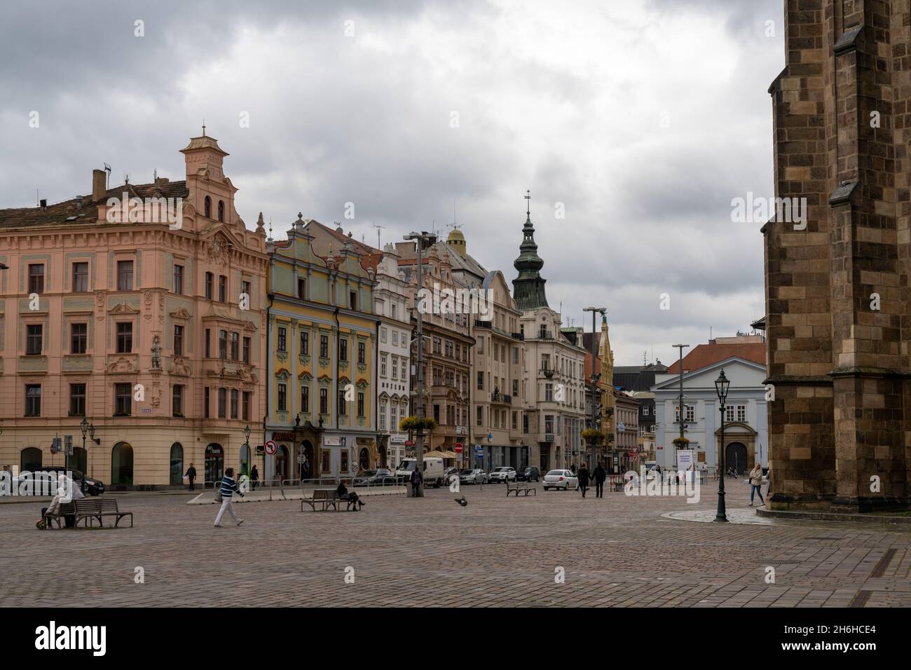 Plzen, Czech Republic - 24 September, 2021: historic building on the ...