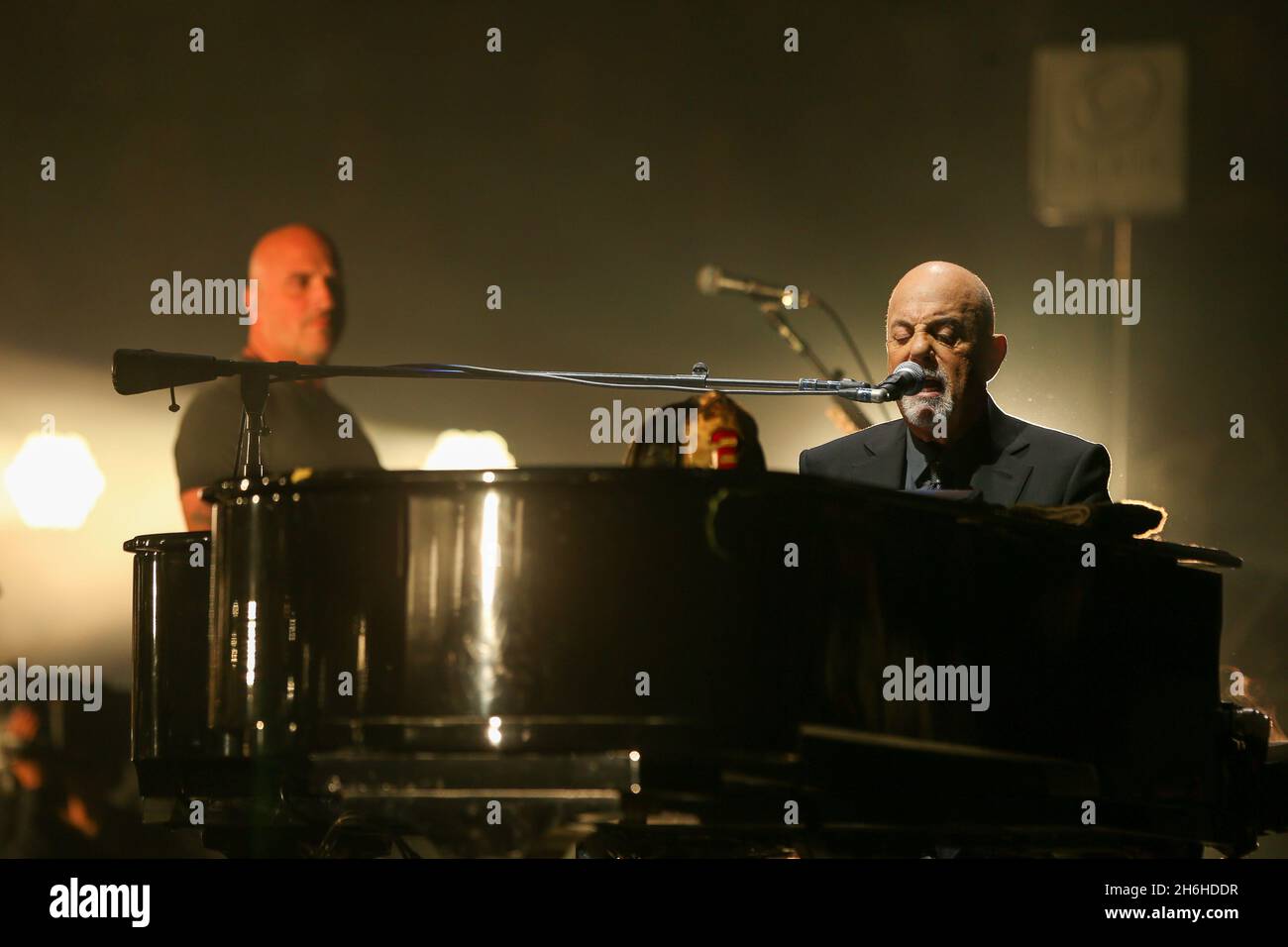 Billy Joel performs during a music concert at Madison Square Garden in ...