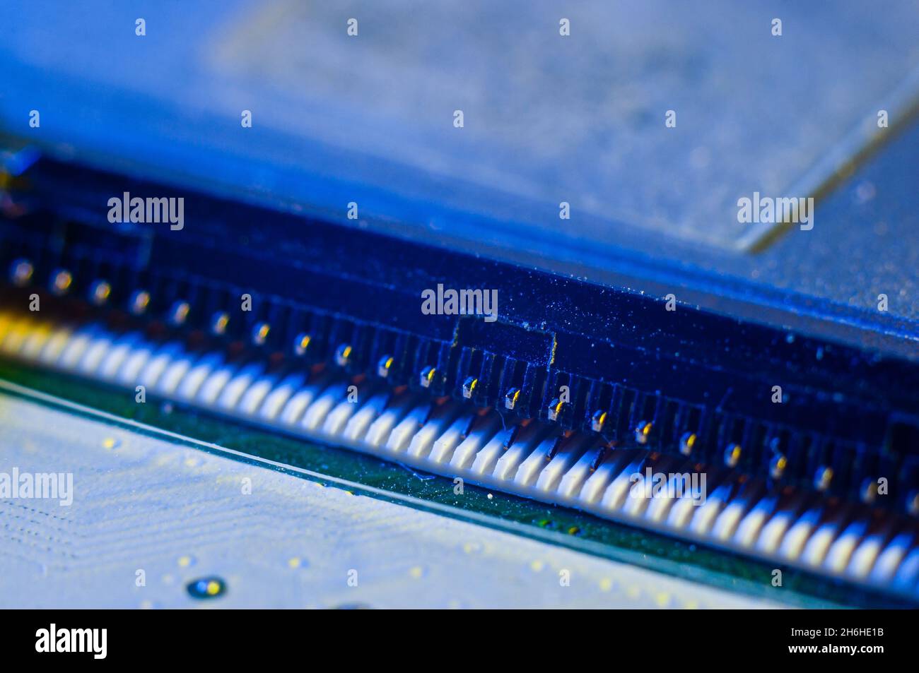 Pins for connecting to a printed circuit board close-up Stock Photo - Alamy