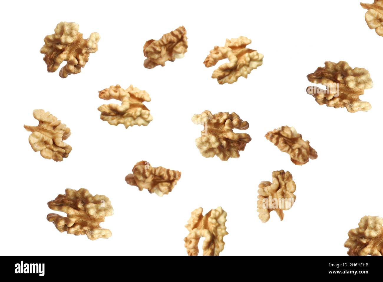 Peeled walnuts isolated on white background, close up Stock Photo - Alamy