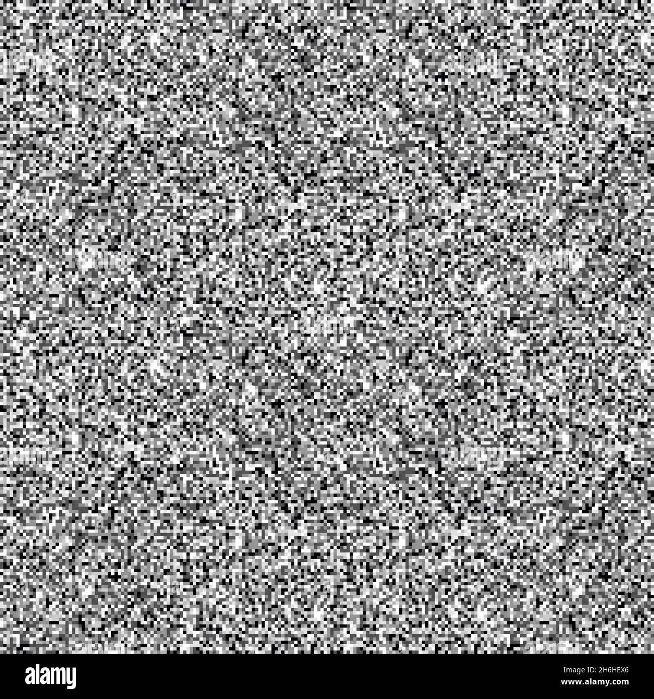 TV screen noise pixel glitch texture background vector illustration ...