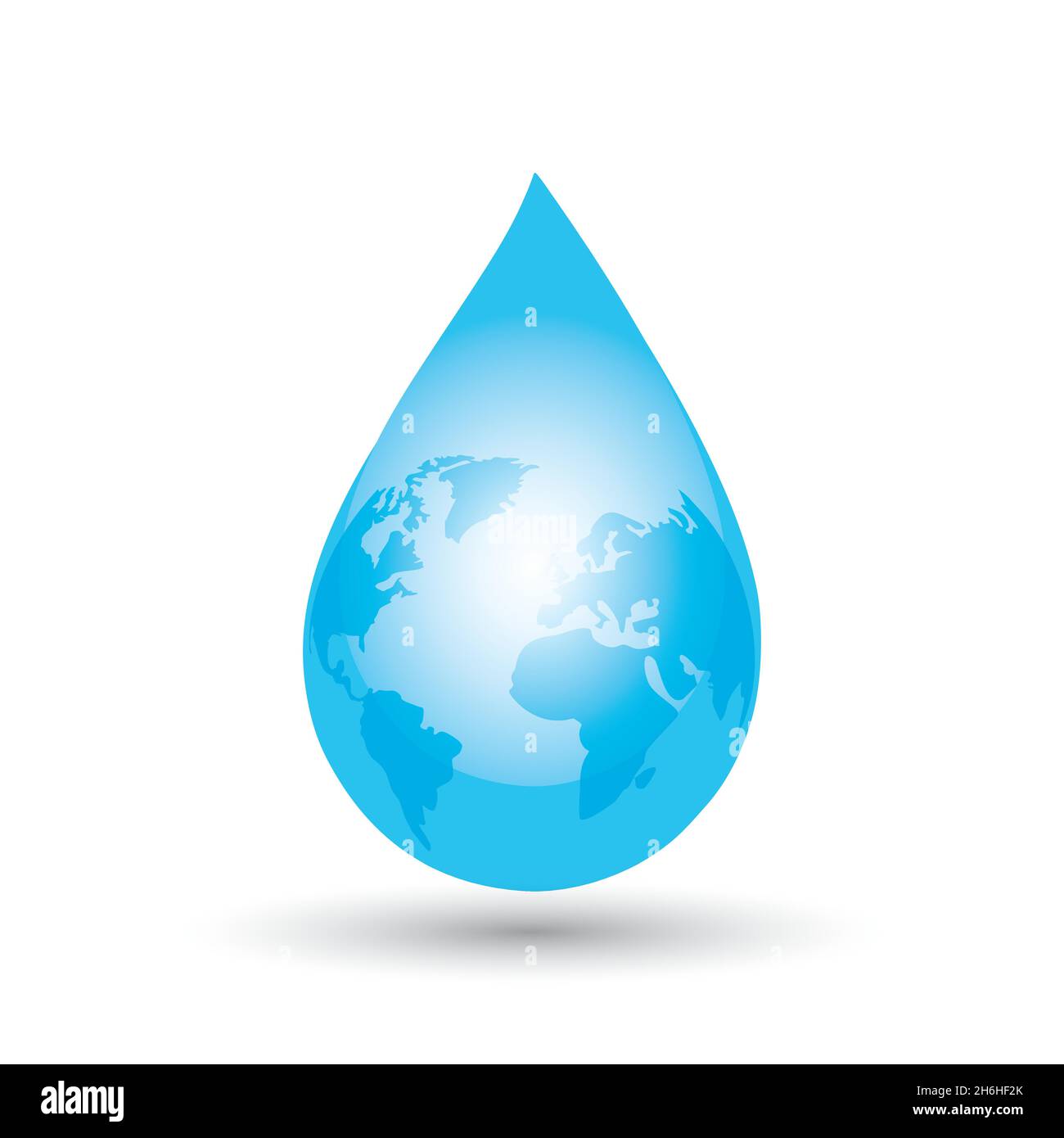 Water drop earth globe concept in vector format Stock Vector Image ...
