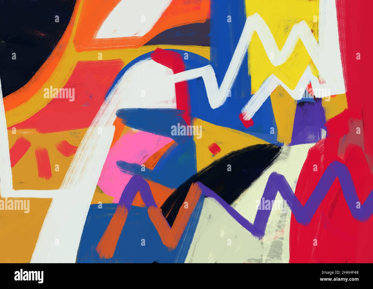 Creative 80s afro american graffiti with color and abstract shape ...